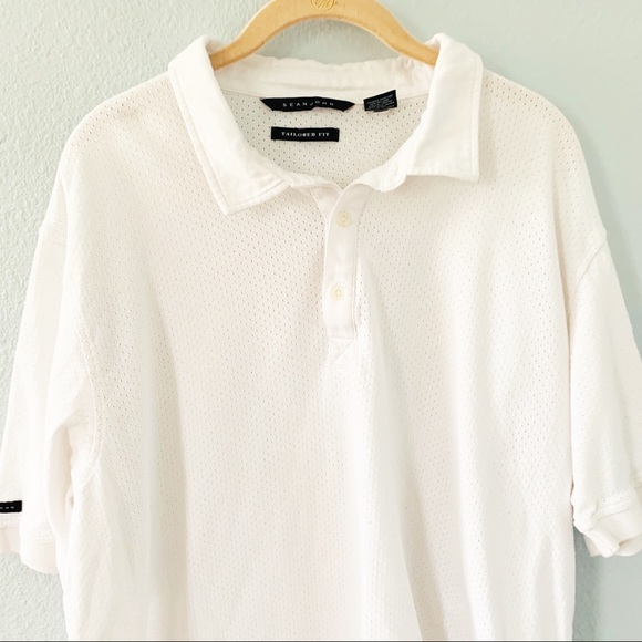 Sean John | Shirts | White Sean John Tailored Fit Breathable Polo Xxl ...
